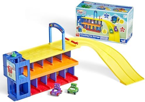 Amazon.com: hand2mind Counting Car Garage, Race Car Track, Toy Vehicle ...