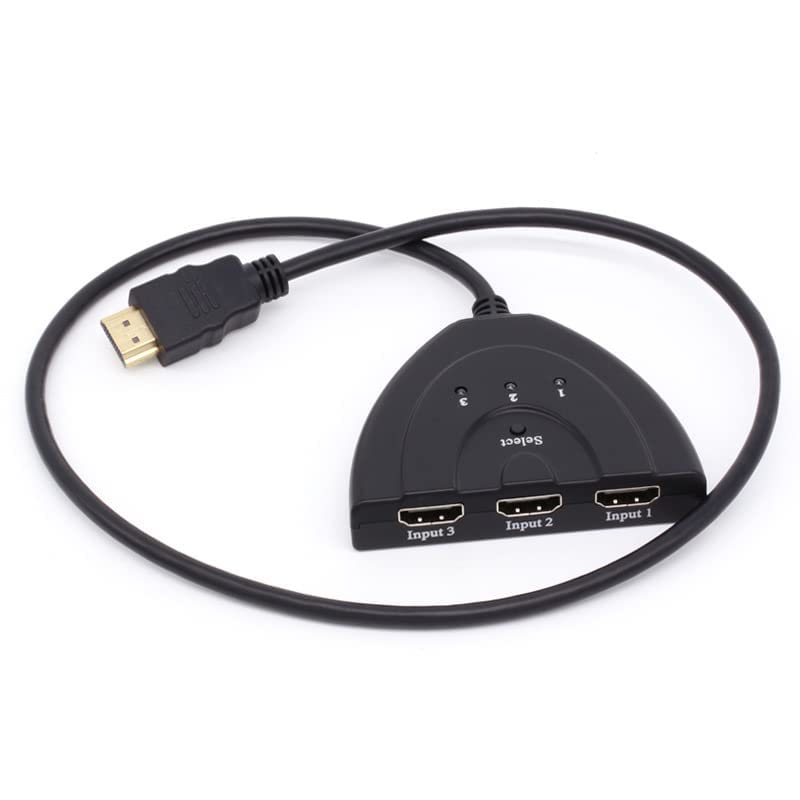 Amazon.com: HDMI Splitter, HDMI 3 in 1 Splitter Switch Cable Adapter ...