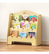 Amazon.com: ONBRILL 3-Tier Montessori Wooden Bookshelf for Kids ...