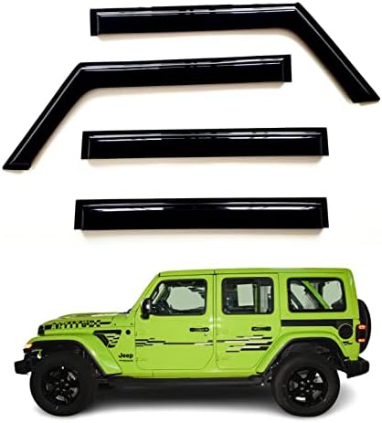 Amazon.com: SHKMPYU Window Visors Sun Rain Wind Guards Fits Jeep ...