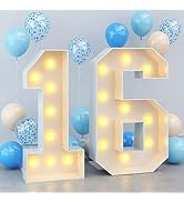 Amazon.com : 4ft Marquee Light up Numbers 60 Mosaic Numbers Frame for ...
