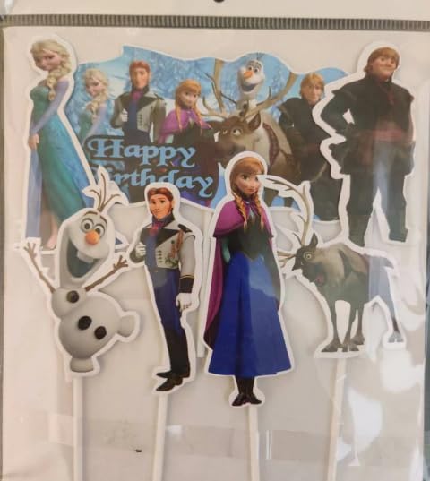 Frozen Theme Topper| Frozen Theme Birthday Topper (6 pcs Of set) Pack ...
