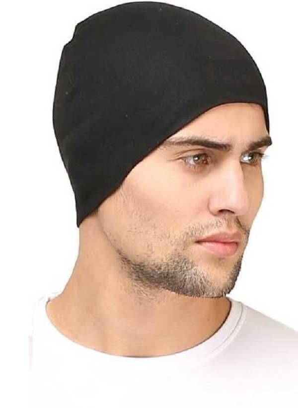Buy ATABZ Black Cotton Skull caps Under Helmet Head wear at Amazon.in