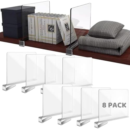 LDHHYH 8PCS Shelf Dividers, Closet Shelf Divider with Non-slip Mat ...