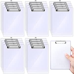 20 Pcs Plastic Clipboards Multi Pack Clipboard Small Clipboards Mini ...