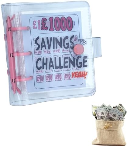 TAIAYERU £1000 Mini Money Saving Wallet 1000 Savings Challenge Binder ...