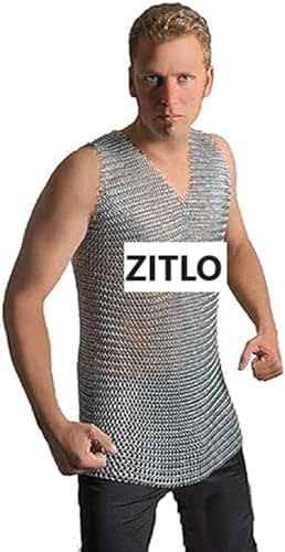 Amazon.com: MEDIEVAL CHAIN MAIL ALUMINIUM BUTTED ROUND RINGS TANK TOP ...