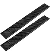 Amazon.com: Wishmart Black Spill Bar Mats Set of 2 (24x3 Inches ...