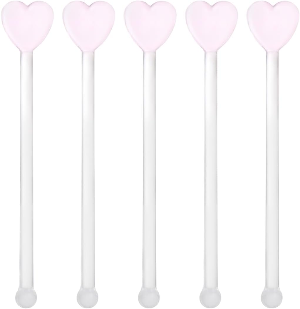 Amazon.com | 5pcs Glass Swizzle Stick Adorable Muddle Wine Stirrer ...