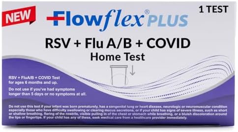 Amazon.com: Flowflex Plus RSV + Flu A/B + COVID Home Test, 4-in-1 Home ...