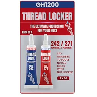 Amazon.com: 6gx2 Pack Thread Lock - 271 and 242 Medium and Strong ...