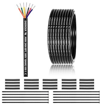 18 Gauge 7 Conductor Electrical Wire 50FT, UL 2464 18 AWG 7 Wire Cable ...