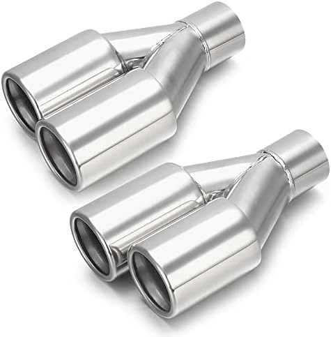 Amazon.com: Upower 2.5" to 3.5" Dual Staggered Exhaust Tips 2 1/2 inch ...