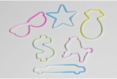 Amazon.com: Zany Bandz Shaped Rubber Bands Bracelets 24Pack Hollywood ...