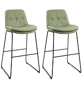 Amazon.com: KLASIKA Counter Height Bar Stools Set of 2, Modern Bar ...