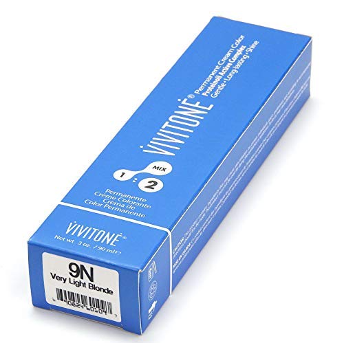 Amazon.com : VIVITONE Permanent Cream Color 9N (Very Light Blonde ...