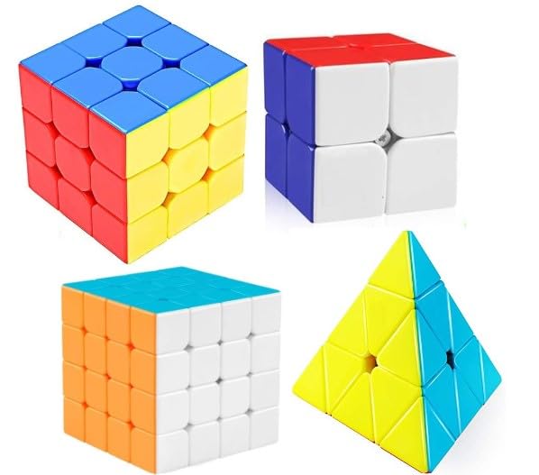 VJMART Combo Set of 2x2, 3x3, 4x4, and Pyramid Triangle Cubes | High ...