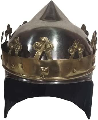 Amazon.com: Medieval King Richard Crown Helmet – Royal Armor for ...