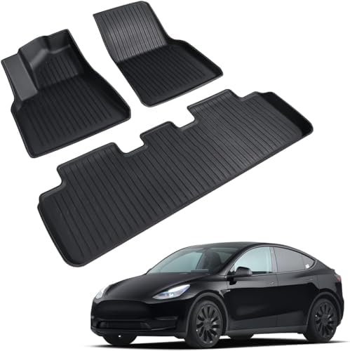 topfit For Tesla Model Y Floor Mats With All Weather TPE Eco-friendly ...