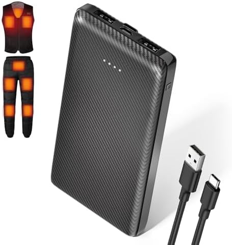 Amazon.com: Heated Vest Battery Pack 10000mAh Power Bank Portable ...