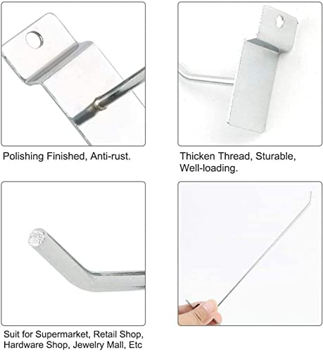 Snapklik.com : Tonchean 100 Pcs Slatwall Hanging Hooks 10 Inch Panel ...