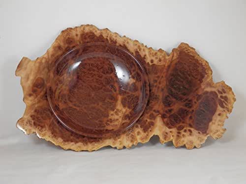 Amazon.com: Winged Burl Bowl - Red Morrell Burl with Black Ebony Foot ...