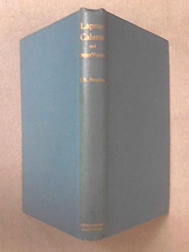 Lapsus Calami and Other Verses.: James Kenneth Stephen: Amazon.com: Books