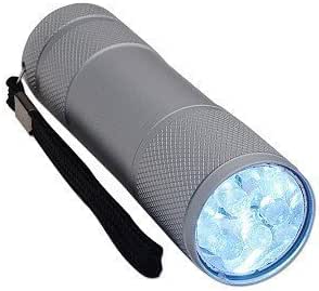 9 LED Aluminum Flashlight (Silver) - Amazon.com