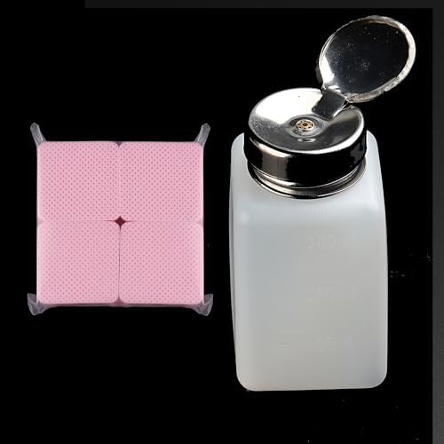Amazon.com : FSpronail Alcohol Dispenser 180ml Push Down Pump Dispenser ...