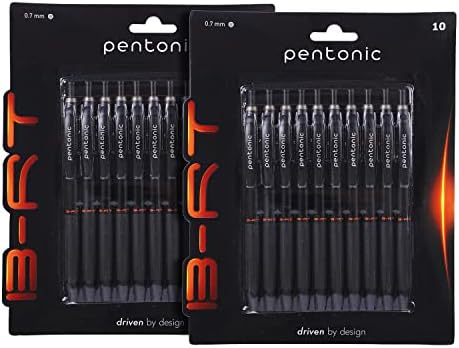 Pentonic B-RT 0.7mm Retractable Ball Point Pen Blister Pack | Blue Ink ...