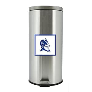 NCAA Duke Blue Devils Stainless Steel Trash Bin with Foot Pedal, 30 ...