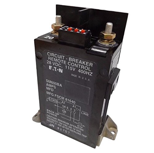Eaton, SM600BA25N1, REMOTE CONTROLLED CIRCUIT BREAKER, 25A, M83383/01 ...