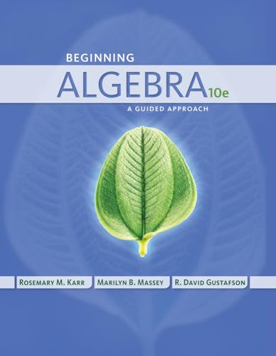 Beginning Algebra: A Guided Approach (Karr/Massey/gustafson) | Amazon ...