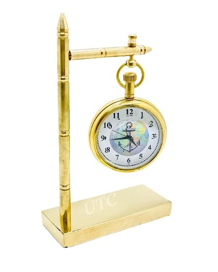 Unique Look Antique Style Table Clock Vintage Brass Desk Clock Nautical ...