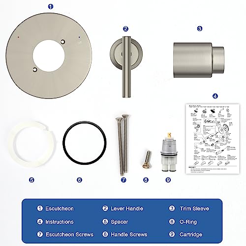 Snapklik.com : Pressure-Balancing Shower Valve Trim Kit Replacement For ...