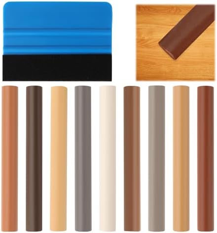 9 Piece Laminate Repair Kit, Parquet Repair Kit with Blue Scraper, Wood ...