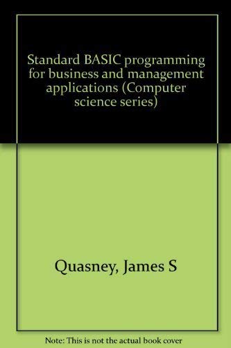 Standard BASIC programming for business and management applications ...