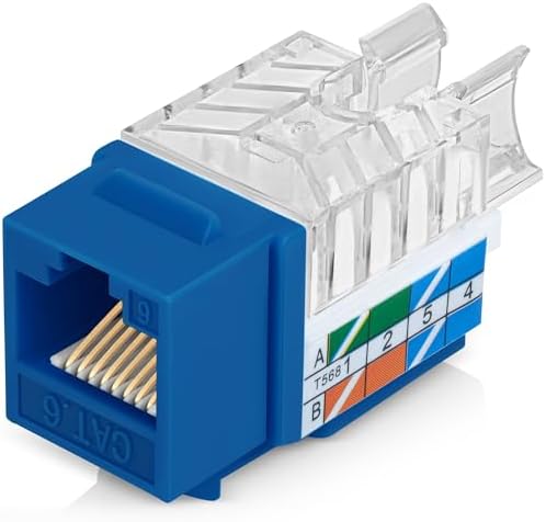 Amazon.com: TRENDnet Cat6 Keystone Jack, 25-Pack Bundle, 90° Angle ...