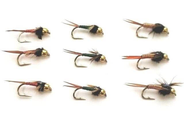 Amazon.com: Copper John Nymph Fly Assortment, 9 Pack, 3 Colors, Size 10 ...