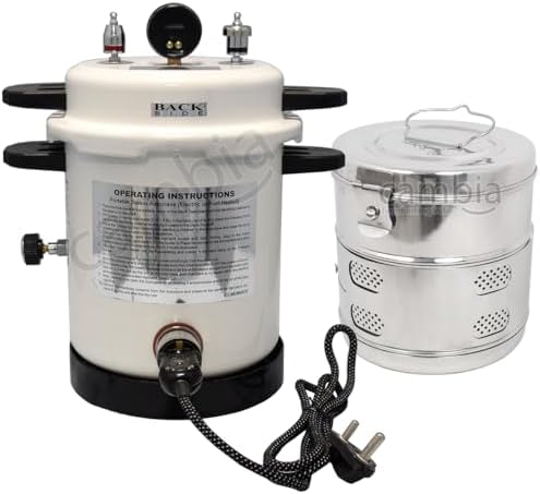 LIFEX Autoclave Sterilizer 13 Litre (9" Dia. x 11.5''H) with 8" x 8 ...