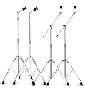 Amazon.com - 2 Pack Straight Cymbal Stand + 2 Pack Boom Cymbal Stand ...