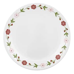 Buy Corelle Spring Pink Glass Medium Plate Pack of 6, 21CM, Multicolor ...