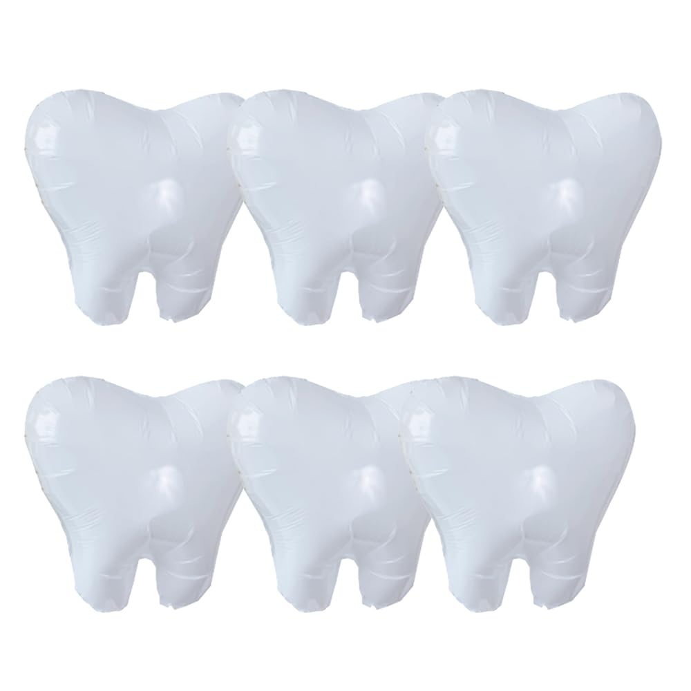 Amazon.com: 6pcs white tooth balloons,teeth theme party supplies ...