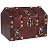 Amazon.com: SICOHOME Large Treasure Chest 9.4“x6.9”x7“ Wooden Pirate ...