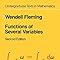 Functions of Several Variables (Undergraduate Texts in Mathematics): Fleming, Wendell ...