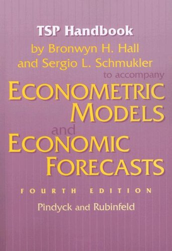 Tsp Manual Econometrics Models : Pindyck: Amazon.es: Libros