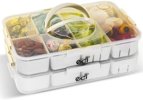 Amazon.com: NEW Snackle Box Container 2-Pack | Divided Serving Tray ...