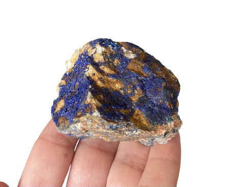 Amazon.com: 1pc. Azurite crystal cluster, raw mineral, raw Azurite, raw ...