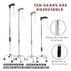 4 Leg Strong Walking Stick with Adjustable Height, Mild-Steel Body ...