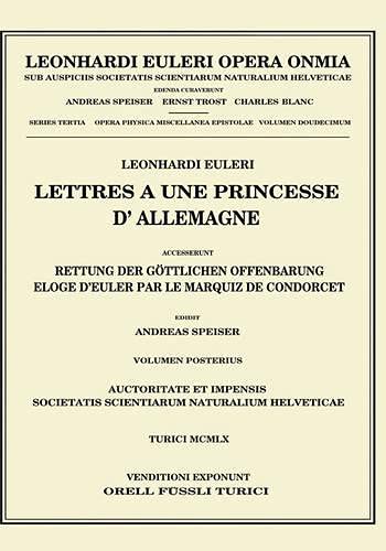 Lettres a une princesse d'Allemagne 2nd part: Accesserunt: Rettung der ...